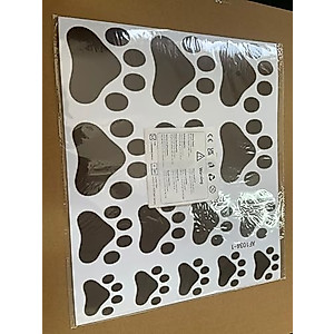 SITAKE 76 Pcs Dog Decor Stickers, 40 Pcs Dog Paw Print Stickers and 36 Pcs Dog Bones Stickers, Dog Decorations Wall Floor Windows Decal Stickers for Room, Teen Girl’s and Boy’s Room
