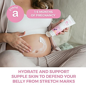 Leska Maternity Hydrating Lotion | STAGE A: PREPARE Supple Belly Lotion (Pregnancy Months 1-5) | Part of a Complete 3 Stage Pregnancy Skin Care System | New Mom Gifts (4oz)