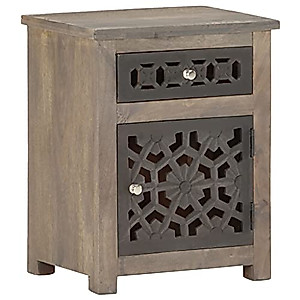 YPWRENH Decorative Cabinet Buffets Bedside Cabinet 15.7 "x11.8 x19.7 Solid Mango Wood Suitable for bedrooms, Living Rooms and Kitchens