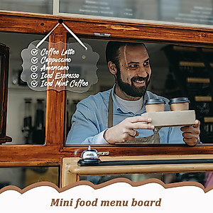 AHANDMAKER 2 Pcs Clear Acrylic Hanging Sign 7.87"x11.8" Wedding Chair Signs Reserved Seating Signs DIY Blank Names for Wedding Dinner Parties, Food Signs, Banquet Events