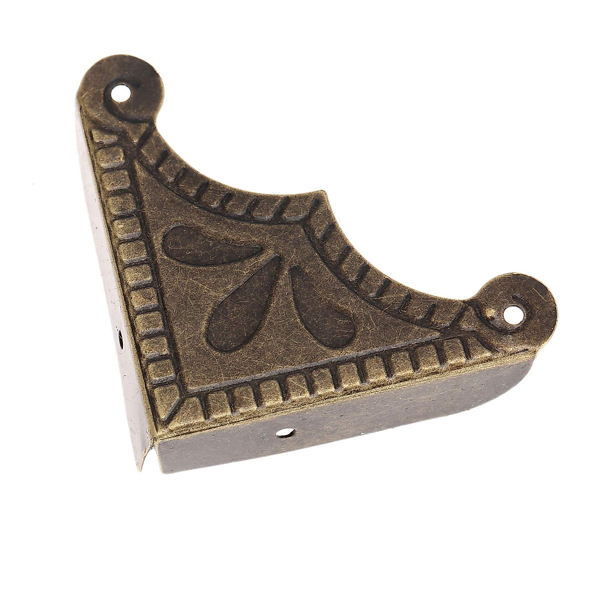 dophee Antique Brass Box Corner Covers, Decorative Corner Protectors Guards Edge Covers for Jewelry Box Chest Table Desk Photo Frame Panal, 1.53"x1.53"x1.97"(12-Pack)