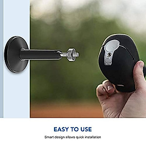 KIWI design Security Camera Mount Bracket, Universal Stylish Metal Wall Mount Fits Ring, eufy, Wyze, Arlo Cameras and VR Rift Sensor, Vive/Valve Index Base Station Easy to Install (2 Pack, Black)