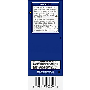 Zarbee's Kids 1mg Melatonin Chewable Tablet, Drug-Free & Effective Sleep Supplement, Easy to Take Natural Grape Flavor Tablets for Children Ages 3 and Up, 30 Count