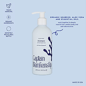 Captain Blankenship Cleanse Shampoo | Nourishes, Hydrates & Restores Shine to Dry, Dull Hair | Color-Safe, Organic, Sulfate-Free, Vegan Haircare - 10 oz