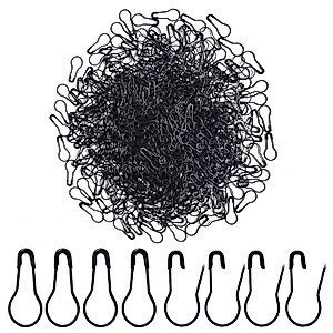 Erewa 500Pcs Black Bulb Pins 0.8" Gourd Safety Pin Metal Calabash Pins Clothing Tag Pins for Craft Project, Home Accessories