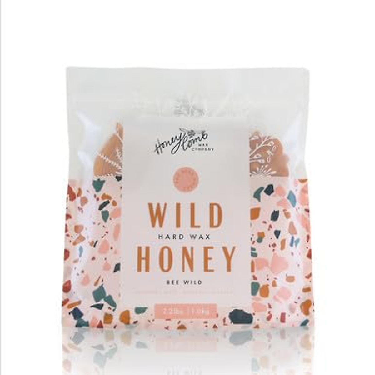 Honeycomb's Professional Hard Wax 2.2LB, All-Purpose, No Strips Needed, Solid Wax Honey Smooth Texture, Easy Removal, Peel-Off Wax (Wild Honey), 2.2 LB