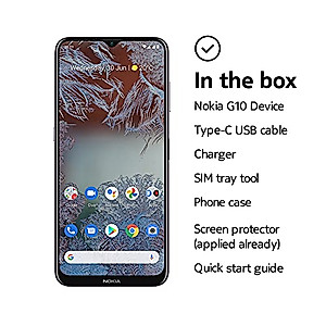 Nokia G10 | Android 11 | Unlocked Smartphone | 3-Day Battery | Dual SIM | US Version | 3/32GB | 6.52-Inch Screen | 13MP Triple Camera | Dusk