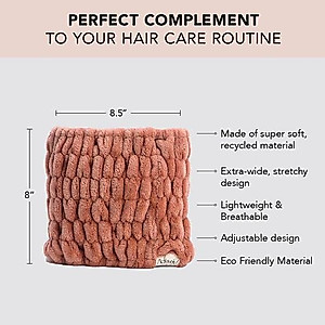 Kitsch Spa Headband - Extra Wide Makeup Headband for Washing Face | Multi Purpose Skincare Headbands | Facial Headband & Hair Band | Face Wash Headbands for Women (DustyRose)