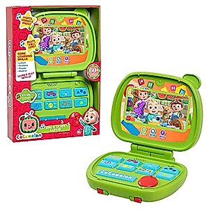 CoComelon Sing and Learn Laptop Toy for Kids, Lights, Sounds, and Music Encourages Letter, Number, Shape, and Animal Recognition, Kids Toys for Ages 18 Month, and Presents