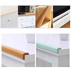 M2cbridge L Shape Extra Thick Furniture Table Edge Protectors Foam Baby Safety Bumper Guard 6.5 Ft (Pink)