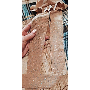 LXXIASHI Toddler Kids Baby Girls Mesh Pantyhose Solid Diamonds Tights Leggings Stockings Pants (Rhinestone - Black + Brown + Light Brown + White, 4PCS)