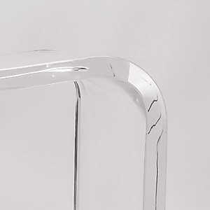 NEJHC Acrylic Shower Bench, Clear Shower Stool Bath Seat with Anti-Slip Feets and Water Flowing Design, Beautiful Integrated Acrylic, No Assembly Required, 300lbs Weight Capacity