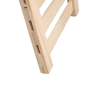 FixtureDisplays® 45.6" x 57.0" x 13" Wooden Retail Shelving Unit w/ 3 Shelves, A-Frame Design - Pine Wood 19403-2D