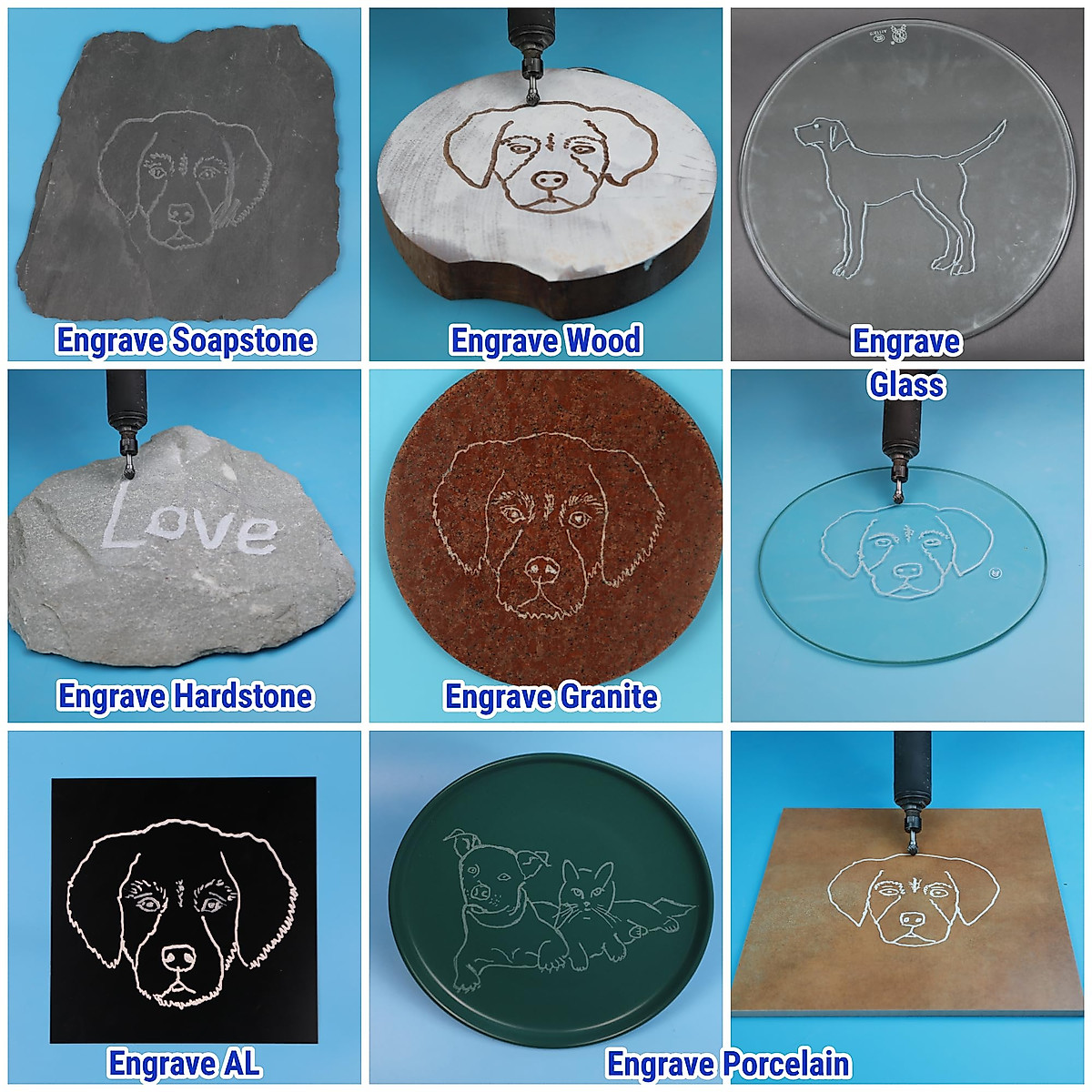 10 Pcs Carbide Burr Set 1/4 Shank w/Beech Holder and Case Die Grinder Grinding Drill Bits for Metal Wood Stone Weld Deburring Rotary Tool Attachment Accessories Rasp Compatible with Milwaukee DeWALT