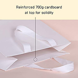 PAPERIST 10pcs 15.7x5.5x11.8 sturdy durable thick paper bag, cotton handles bag, perfect for gift bags, party bags, large gift bags