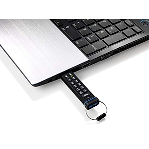 iStorage datAshur 4 GB Secure Flash Drive - Password Protected, Dust and Water Resistant, Portable, Military Grade Hardware Encryption USB 2.0 IS-FL-DA-256-4