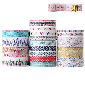 Mr. Pen- Washi Tape Set, 21 Rolls, Floral Washi Tape, Washi Tape, Bullet Journal Supplies, Decorative Tape, Cute Washi Tape, Washi Tape for Bible Journaling, Cute Tape, Bible Journaling Supplies