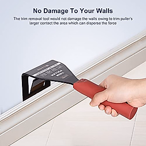 Trim Puller Tool for Baseboard, Wood Trim Removal tool, Flooring Tools and Tile Removal Tool with Noise Reduction Cover, Tile Tools for Commercial Work, Baseboard, Molding, Siding and Flooring Removal