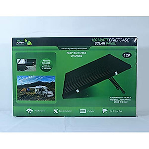Nature Power 55702 120W Portable Briefcase Solar Panel, Black