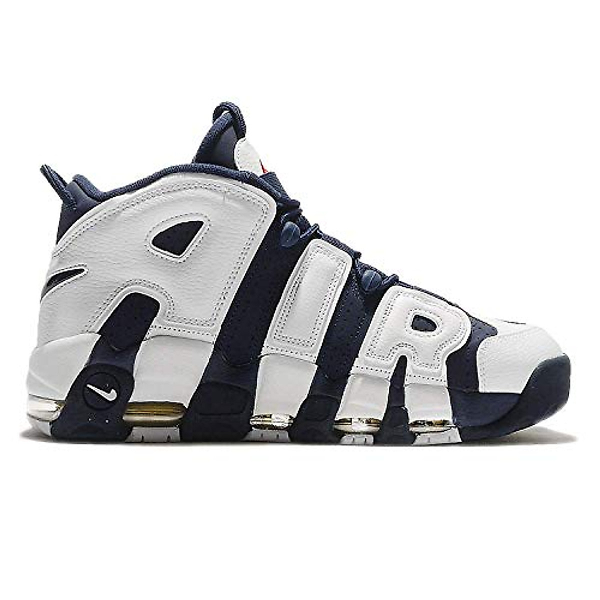 Nike Air More Uptempo (Olympic) White/Metallic Gold-Uni Red-Midnight Navy (9)