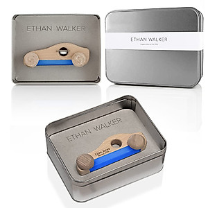 Ethan Walker Personalized Racecar Gift with Babys Name - A Perfect Keepsake Toy for Newborn Babies, 1st Birthday Baptism Christmas Boy or Girl Room Decor - Mom Will Love - Wooden Blue