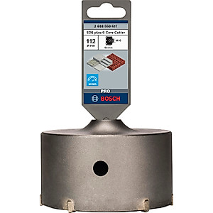 Bosch Professional 2608550617 2 608 550 617" Core Cutter SDS-Max-9 Hollow Annular Bit, Silver, 112 x 50 x 72 mm