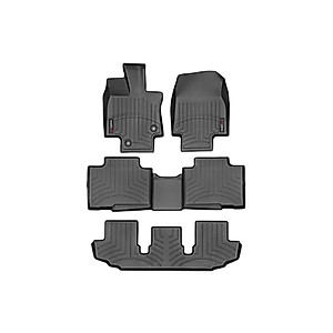 WeatherTech Custom Fit FloorLiners for Toyota Highlander - Full Set (441609-1-2-3), Black