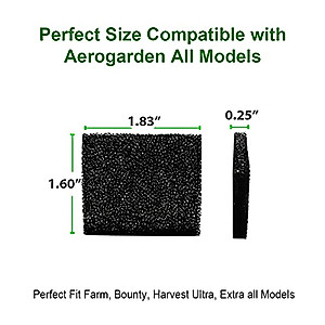 Ecoogrower 30-Pack Pump Filter for Aerogarden Hydroponic Growing System, Pump Filter Sponge Replacement Accessories Compatible with Aerogarden Plant Germination Kits