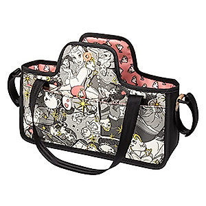 Petunia Pickle Bottom Wander Stroller Caddy | Perfect Baby Caddy to Keep Everything Organized | Multiple Carry Positions - Fits Most Strollers | Disney's Beauty & The Beast - Pop Art Belle