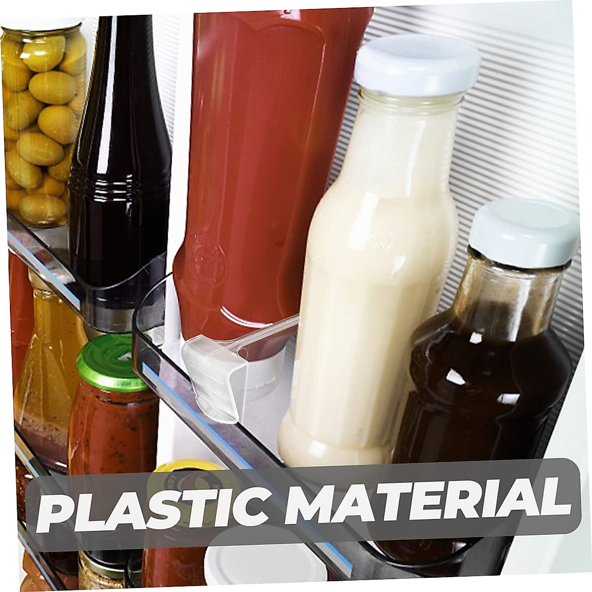 CHILDWEET 40Pcs Transparent Plastic Freezer Dividers Convenient Household Fridge Separators for Organized Storage Kitchen Pantry and Refrigerator