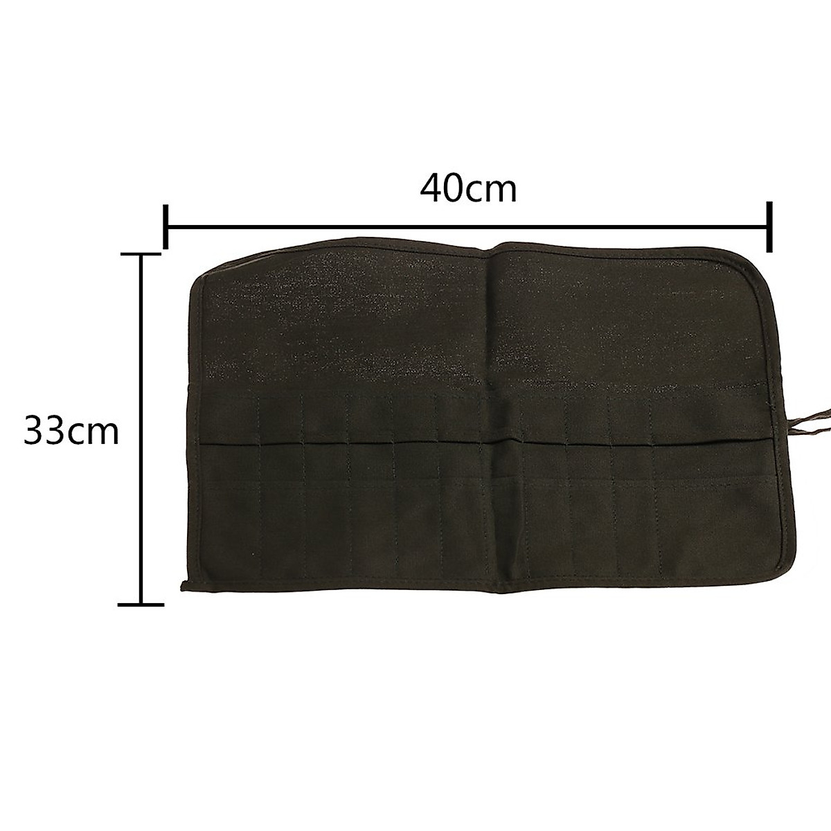 1 Pack Artist Paint Brush Roll Up Bag Holder Canvas Pouch Storage for Acrylic,Oil & Watercolor Art Paintbrushes,Green by DINGJIN