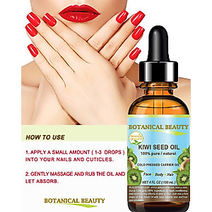 Botanical Beauty KIWI SEED OIL. 100% Pure Natural Undiluted Virgin Cold Pressed Carrier Oil. 0.5 Fl.oz.- 15 ml for Face, Skin, Body, Hair, Nail Care