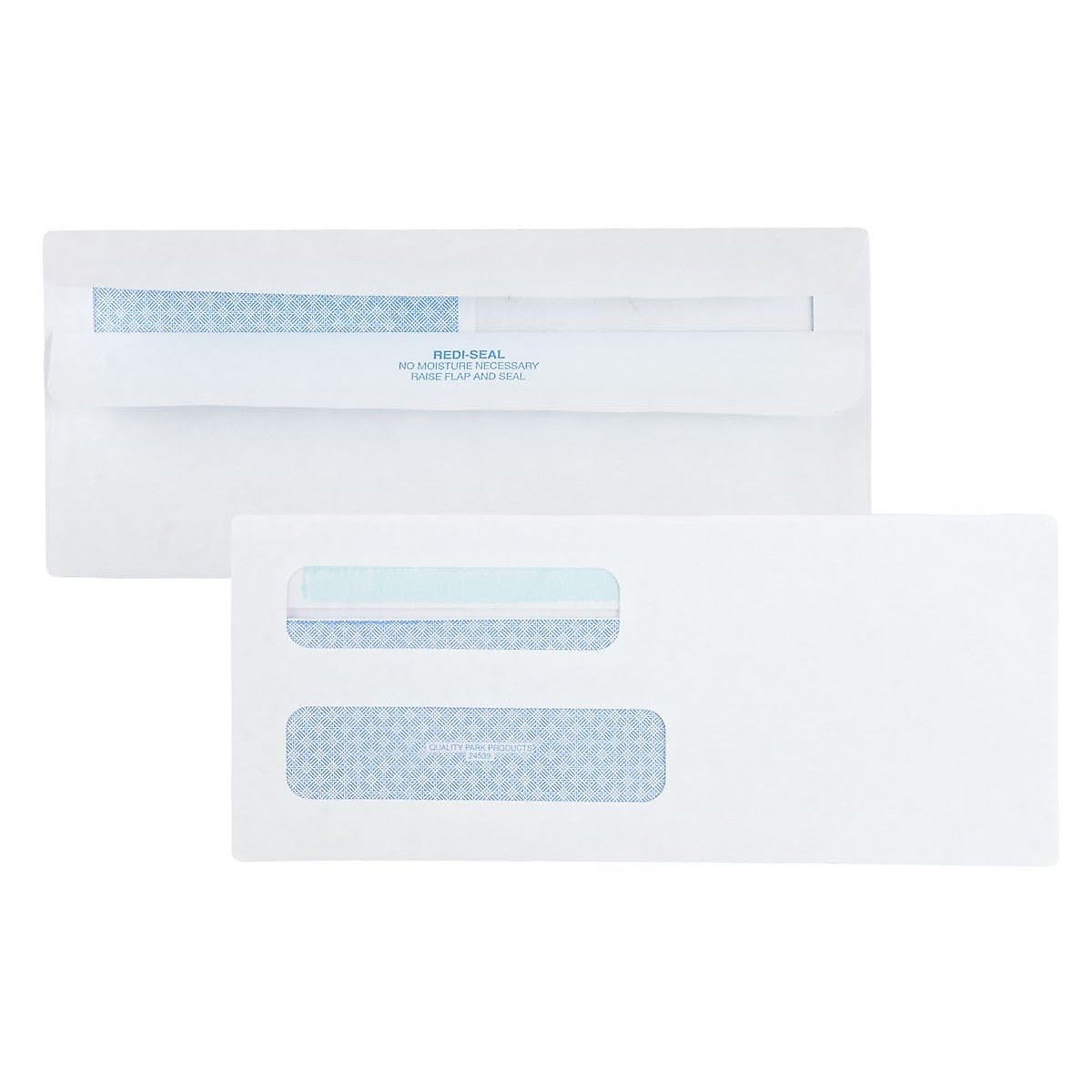 Quality Park #8 5/8 Security Envelopes, Double Window, Self Seal, Invoices/QuickBooks Statements, 3-5/8" x 8-5/8", 24 lb White, 500/Box (QUA24539)