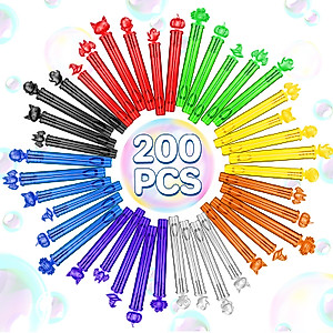 OleFun 200 Pcs Halloween Bubble Wands, Bulk Halloween Party Favors for Kids, Ideal Halloween Goodie Bag Stuffers, Treat Bags Fillers, School Classroom Prizes