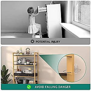 YAOHUOO Bookshelf with 2 Drawers-31.5” Widen Industrial Book Shelf with Bookend, 5 Tiers Tall Storage Shelves, Steel Frame Display Rack, Suitable for Bedroom,Office,Living Room,Bathroom