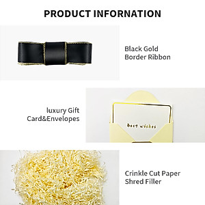 YINUOYOUJIA Large Gift Box 16.5x13x5.5 Inch,Black Boxes for Presents,Present Box,birthday box,Packaging box for Valentine's Day,Mother's Day,Christmas,Anniversarie.