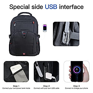 HZENPPOR Travel Backpack for Men, Large Backpack for Men, 50L Laptop Backpacks, Anti Theft XL Extra Big Mens Large Backpack 17.3 Inch Women Men Airline Approved College Bussiness BackPack