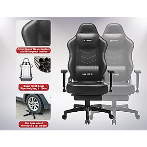 SITMOD Gaming Chairs for Adults Computer Chair with Footrest Racing Lumbar Support Gamer Chair Comfy Massage PC Leather Ergonomic Chair High Back Reclining Adjustable Swivel Video Game Chairs