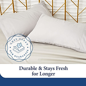 Cosy House Collection Luxury Bamboo Sheets - Blend of Rayon Derived from Bamboo - Cooling & Breathable, Silky Soft, 16-Inch Deep Pockets - 4-Piece Bedding Set - Full, Silver