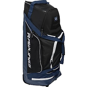 Rawlings | R1502 Wheeled Catcher's Bag | Baseball/Softball | Navy