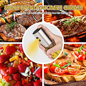 hotder Oil Sprayer for Cooking 2 Pack, Oil Sprayer Olive Oil Sprayer, Glass Oil Mister 100 ML Cooking Oil Sprayer with Brush Oil Dispenser Oil Spray Bottle for Kitchen, Air Fryer, Grilling and BBQ