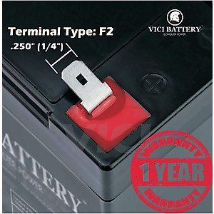 VICI Battery VB12-12 - 12V 12AH F2 Interstate Batteries BSL1105 Replacement Battery Brand Product