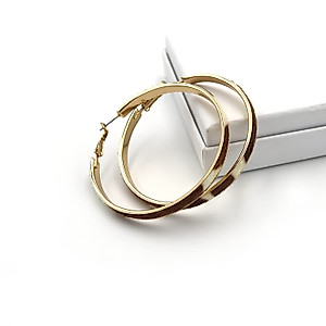 Kathaya Cow Print Hoop Earrings for Women Boho Statement Leather Drop Dangle Animal Print Cow Girl Western Fashion Earrings (Brown)