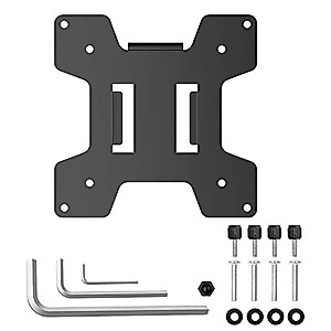 WALI VESA Mounting Plate 75 by 75 mm to 100 by 100 mm for WALI Monitor Mounting System (VESA-1), 1 Pack, Black