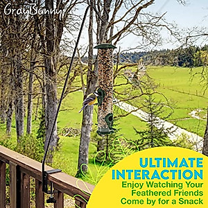 Heavy Duty Deck Hook, Black, 3 Inch Clamp, For Bird Feeders, Planters, Suet Baskets, Lanterns, Wind Chimes and More!