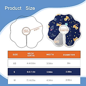 Cat Recovery Collar Soft,Adjustable Pet Cone Collar for After Surgery,Lightweight Elizabethan Collar for Cats Kitten Puppies Prevent from Licking (S)