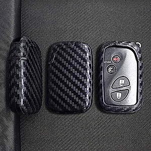 Ceyes Carbon Fiber Texture Car Key Fob Cover for Lexus GS460 GS430 GS350 GS300 GS450h ES350 ES240 CT200H GX460 GX400 LS600h LS460 LX570 IS350 IS250 IS300C is-C is-F HS250h RX350 RX450h