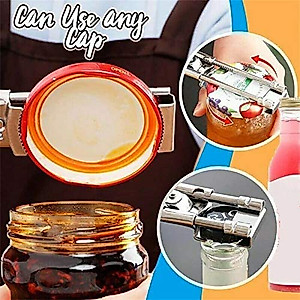 Master Opener Adjustable Jar & Bottle Opener, Adjustable Multifunctional Stainless Steel Can Opener Jar Lid Gripper, Manual Jar Bottle Opener Kitchen Accessories (1PCS)