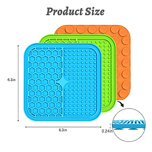 MateeyLife 3PCS Small Lick Mat for Dogs and Cats, Licking Mats with Suction Cups for Dog Anxiety Relief, Cat Lick Pad, Dog Enrichment Toys for Boredom Reducer, Dog Treat Mat for Bathing Grooming