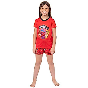 INTIMO Miraculous: Tales of Ladybug & Cat Noir Girls' Sleep Pajama Set Shorts (10/12)